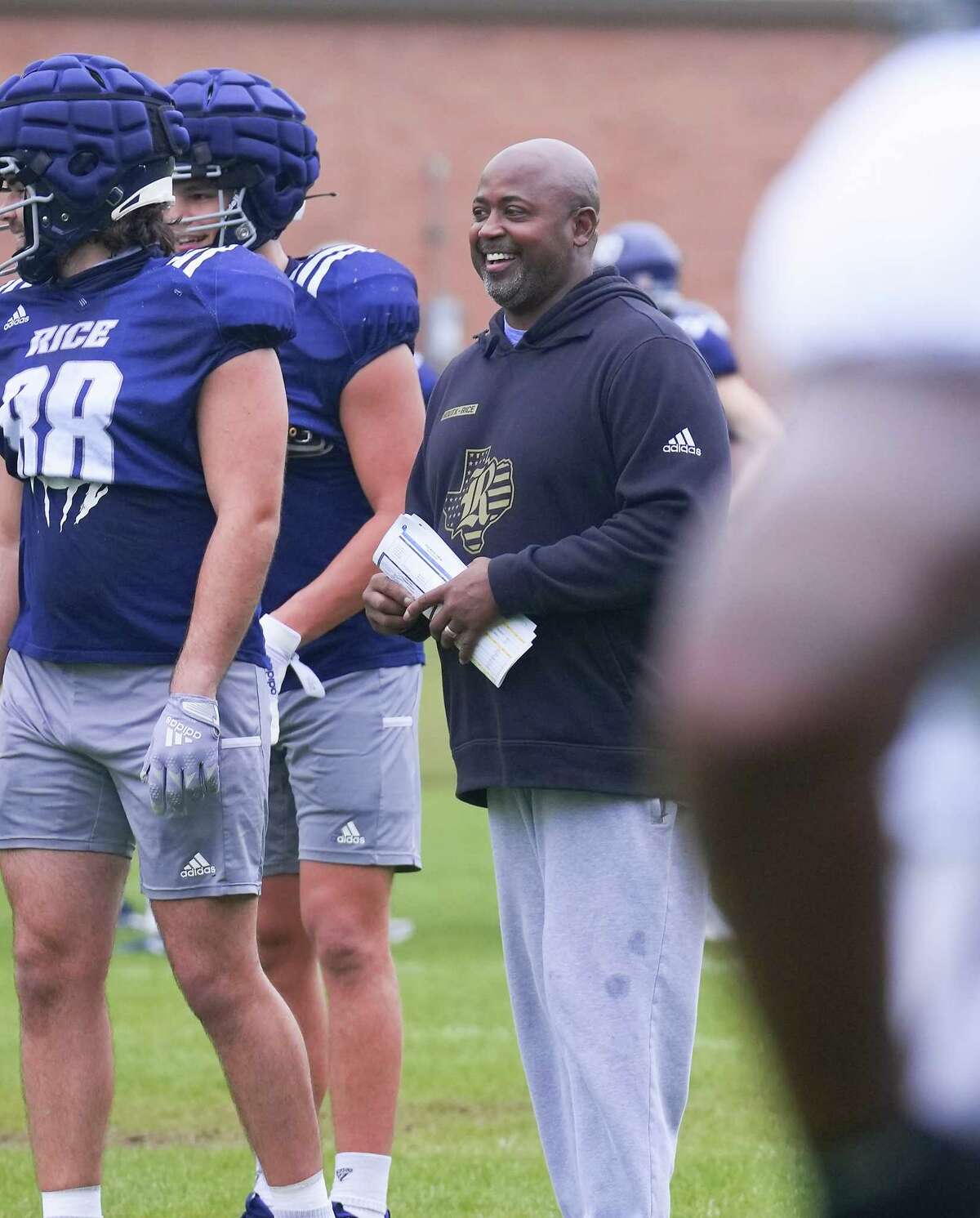 Rice football coach back on field after lung, kidney transplant