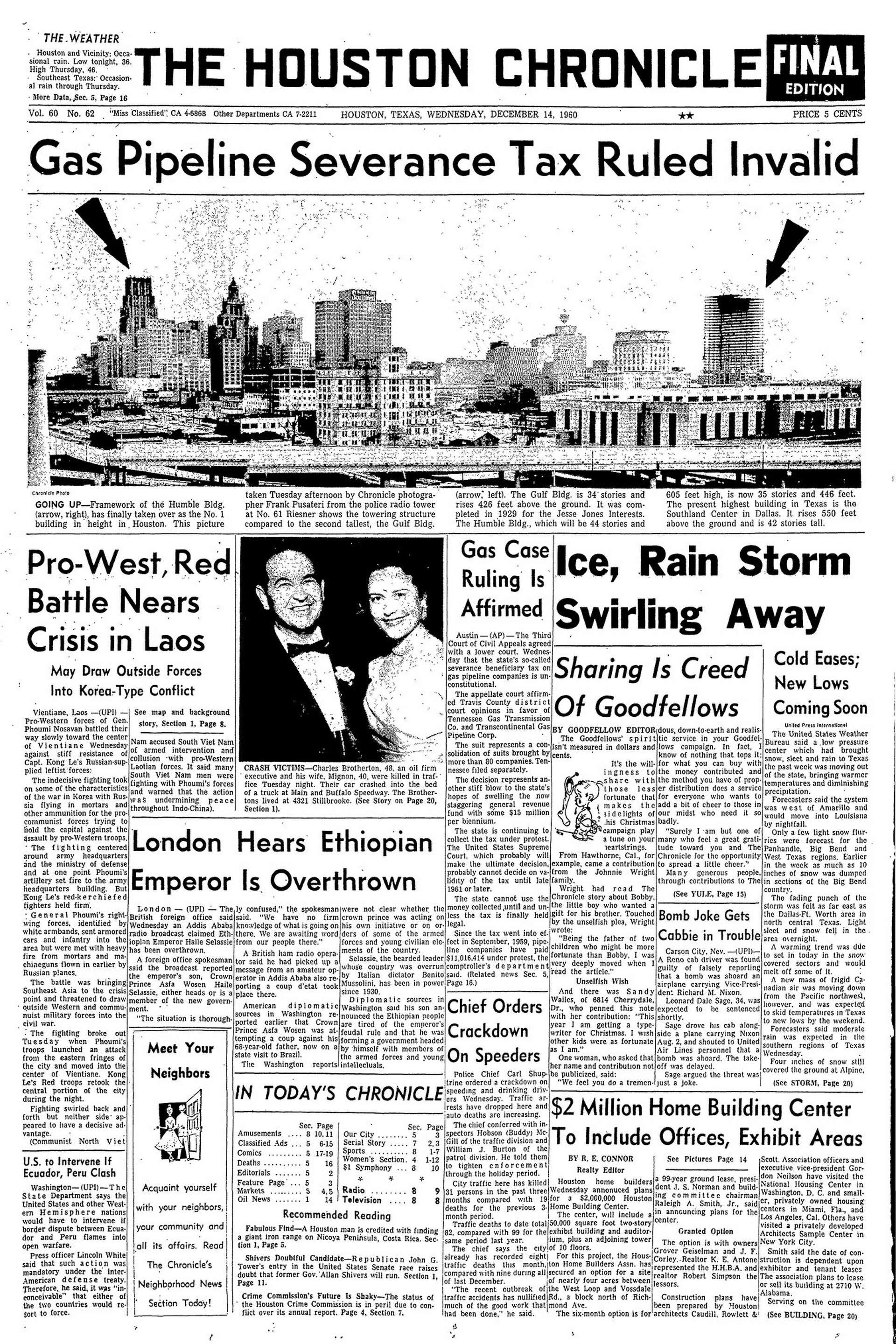 This day in Houston history, Dec. 14, 1960: Humble Building officially ...
