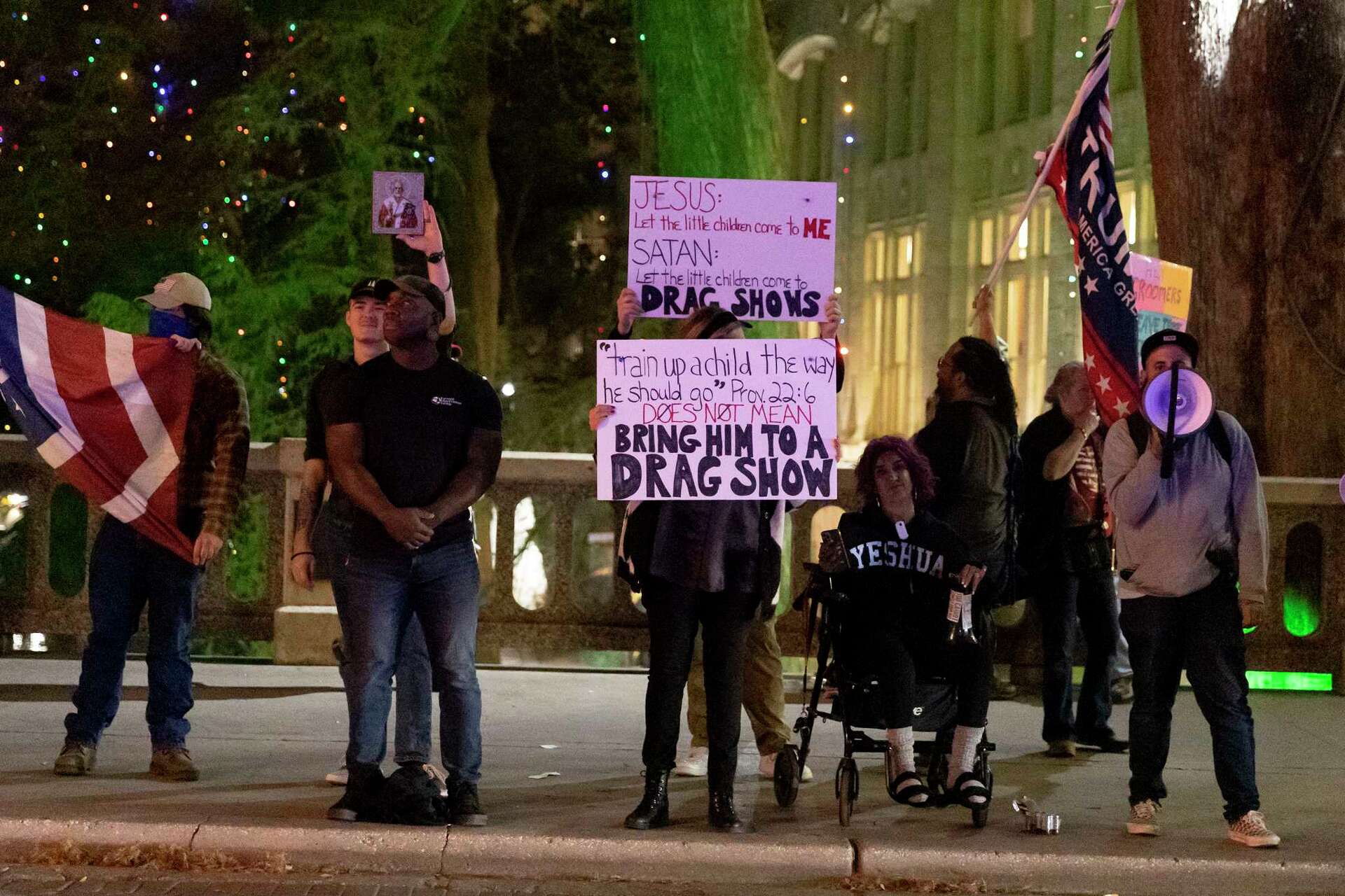 San Antonio drag show protests, counter-protests get heated