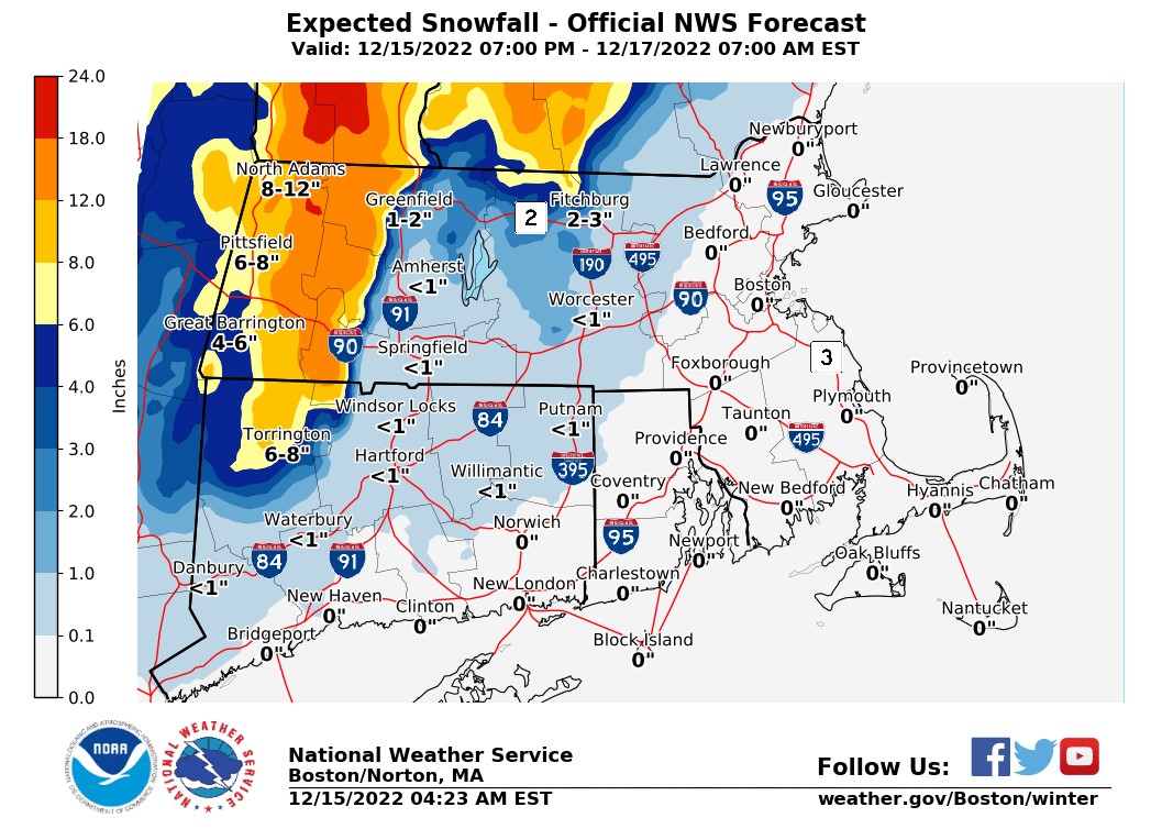New England Snow Totals 2022