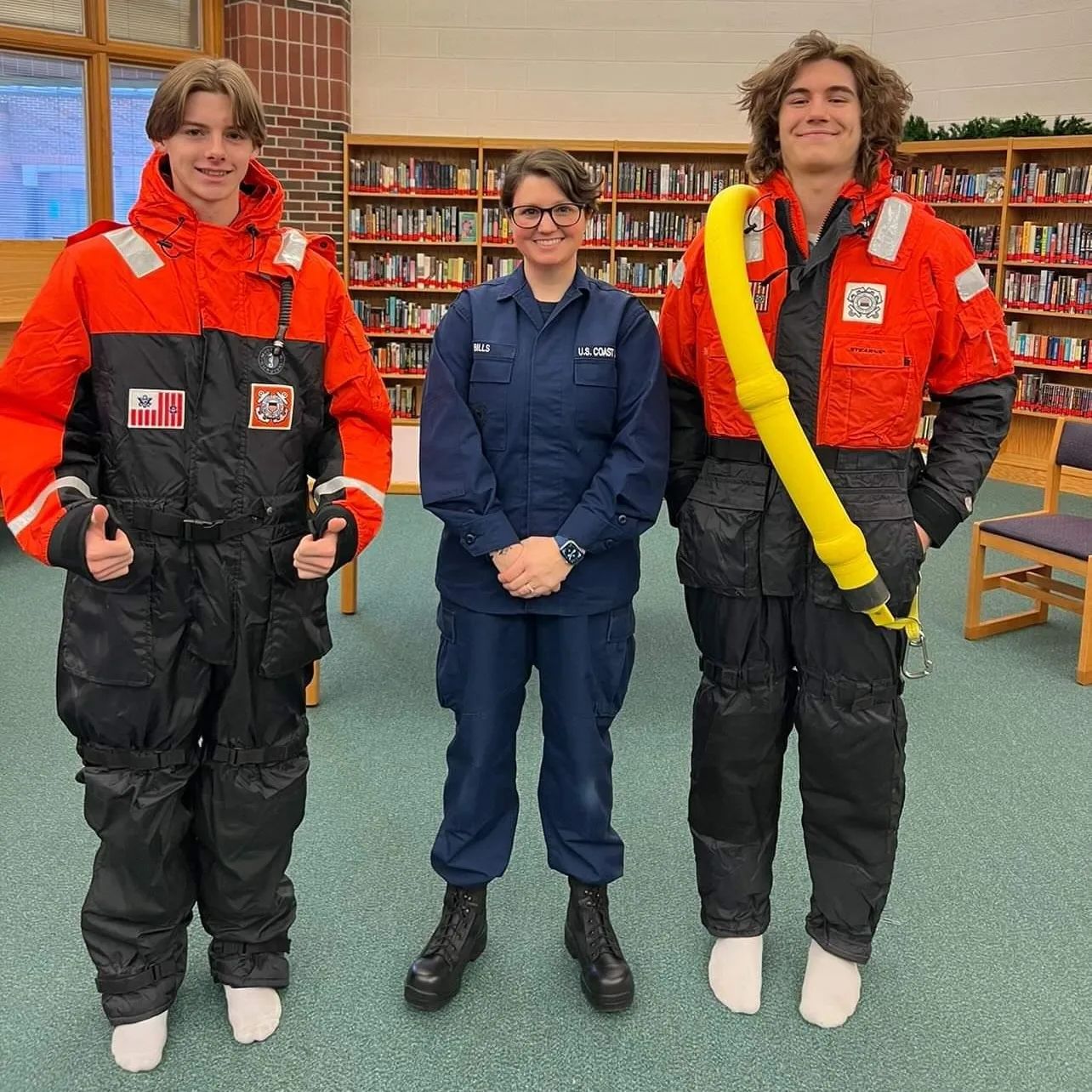 Onekama High School students learn Coast Guard skills