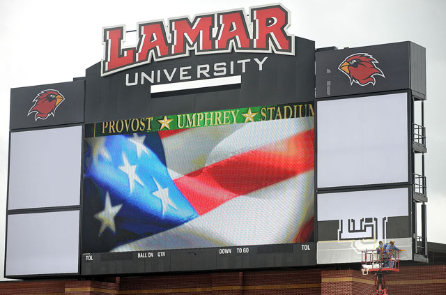 Lamar University Stadium near completion