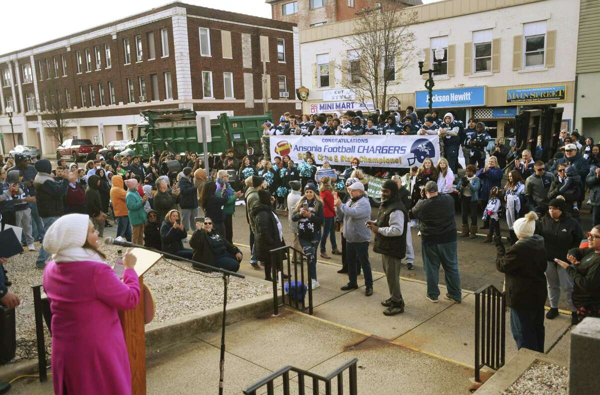 Ansonia Chargers celebrated with parade for CIAC Class S win