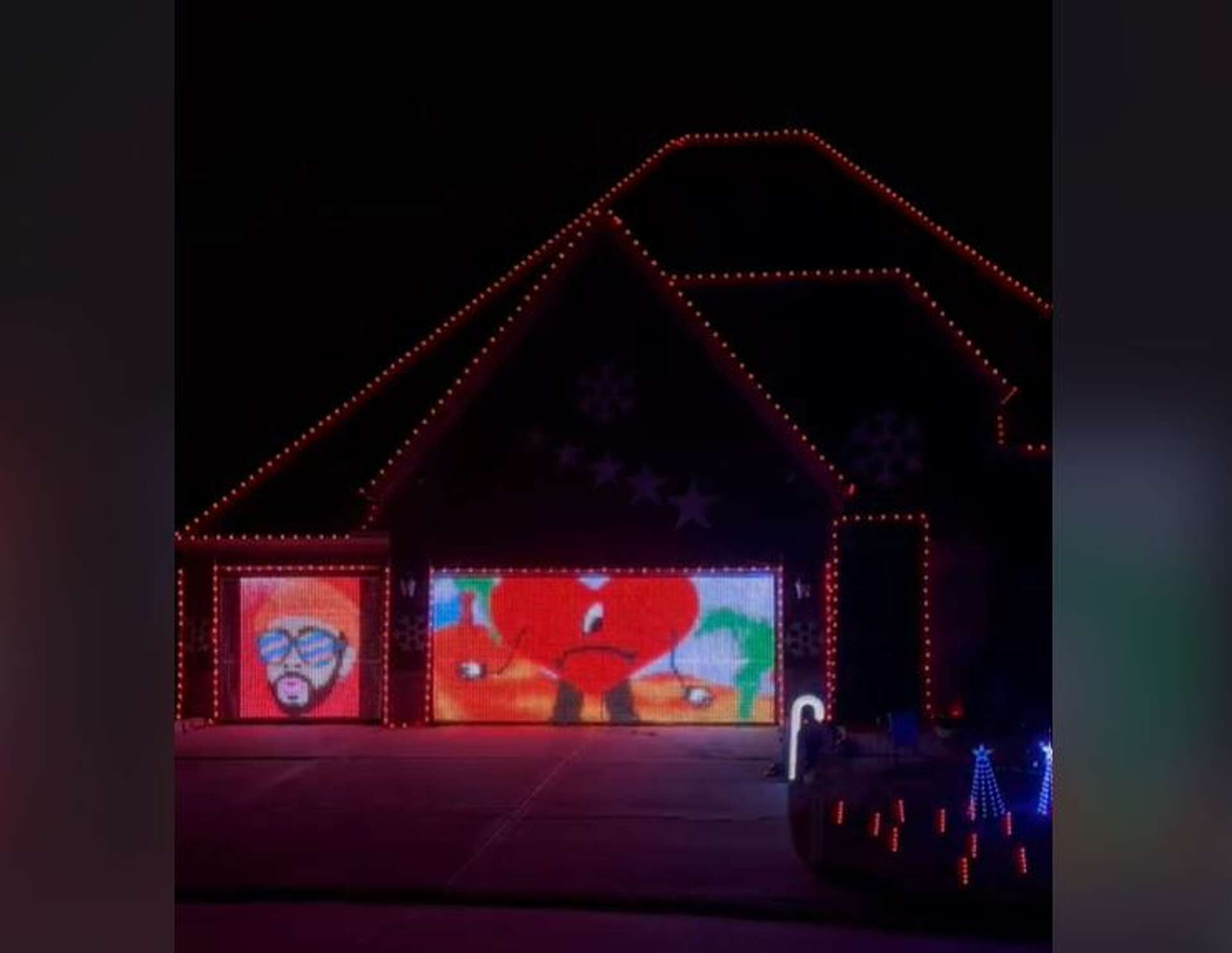 Bad Bunny Christmas lights display goes viral in Texas