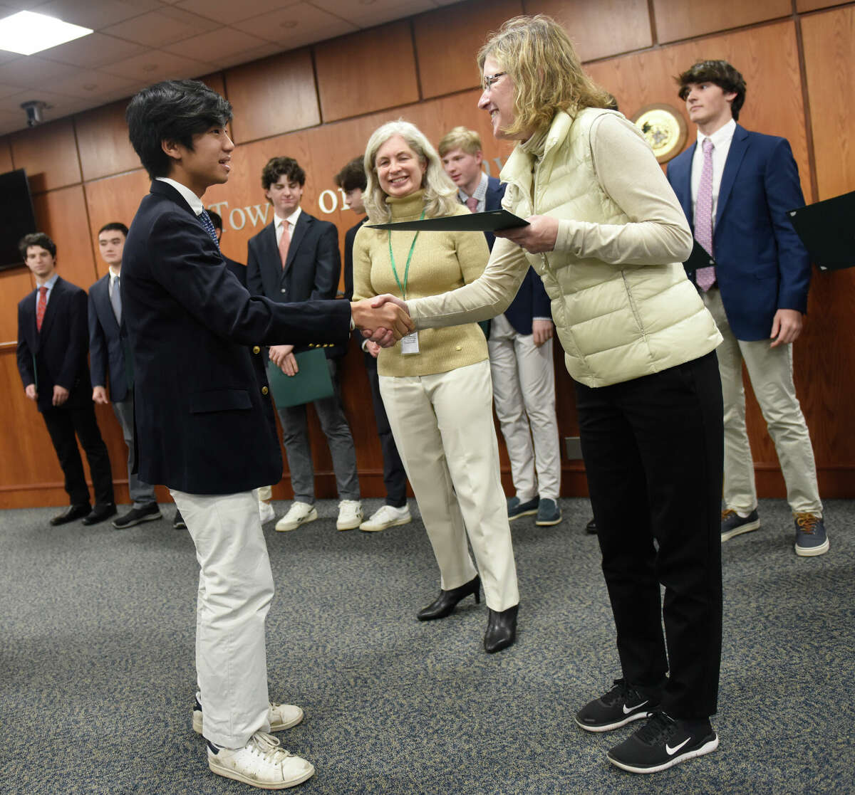 In Greenwich, the high school golf team gets kudos for a winning season