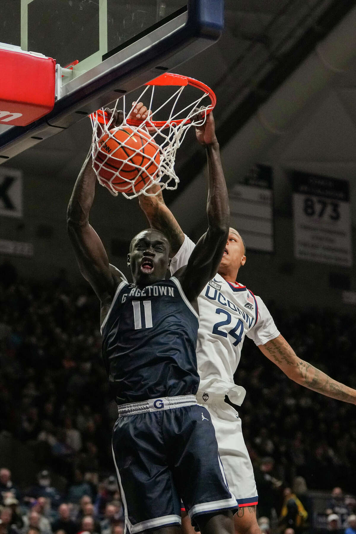 No. 2 UConn rallies past Georgetown in second half