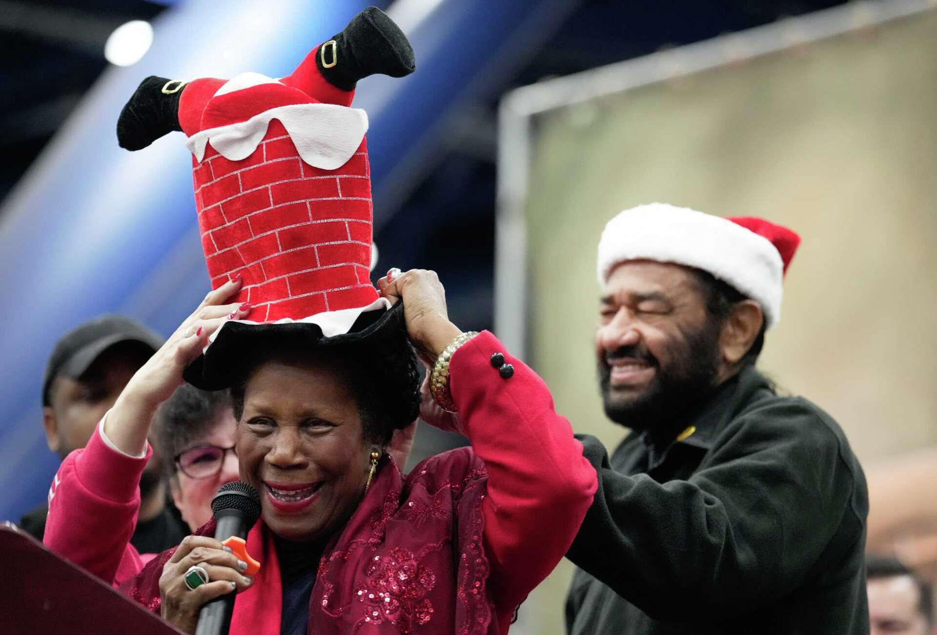 Houstonians gather at George R. Brown Convention Center for massive ...
