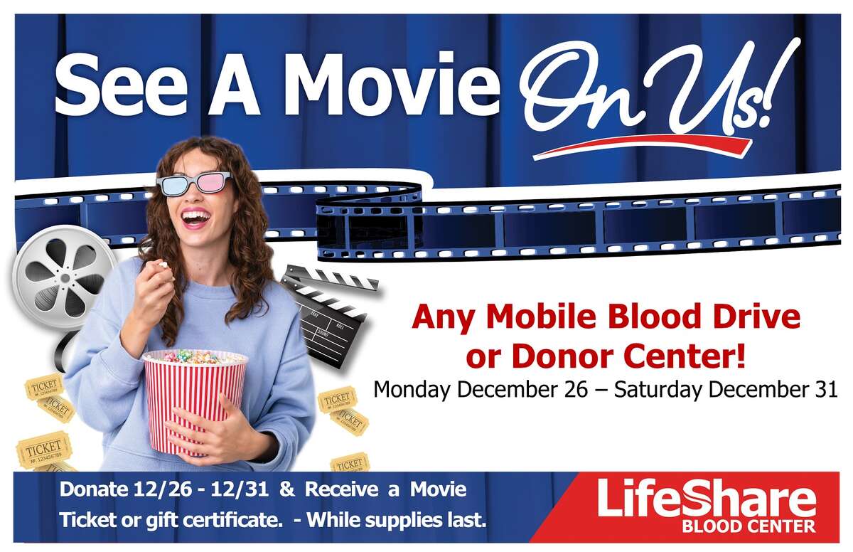 Beaumont residents can get a free movie ticket by donating blood