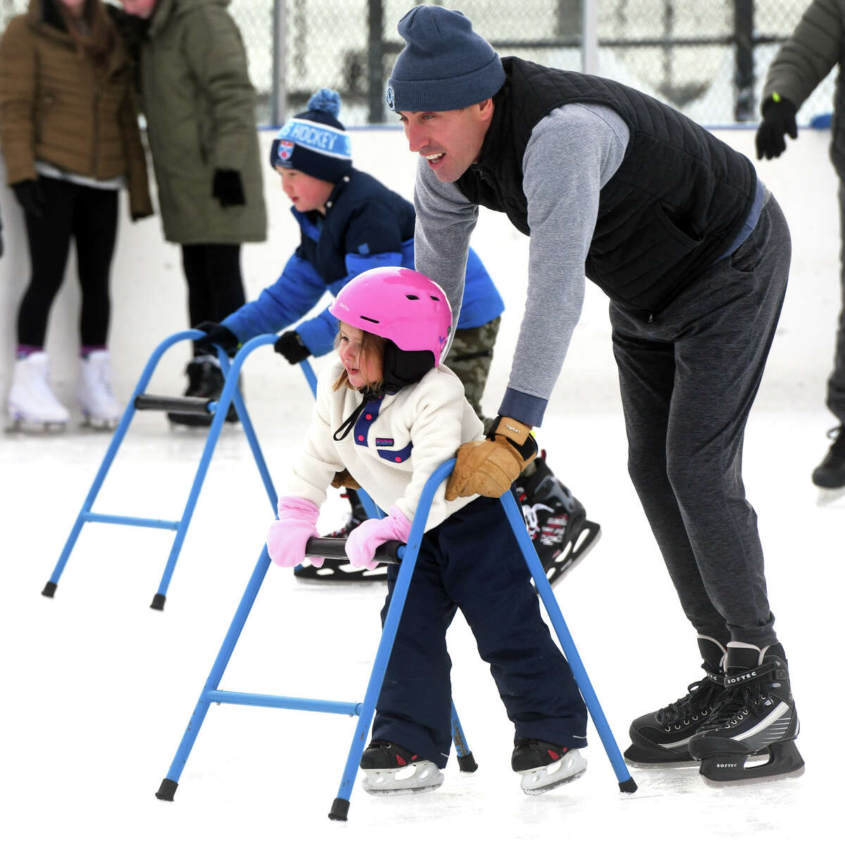 Photos: Westport PAL ice rink offers outdoor skating
