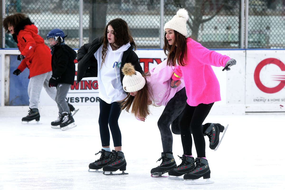 Photos: Westport PAL ice rink offers outdoor skating