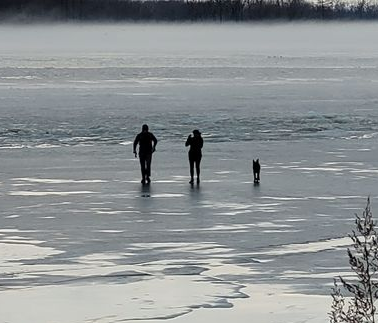 Unwise, unsafe action seen on river ice
