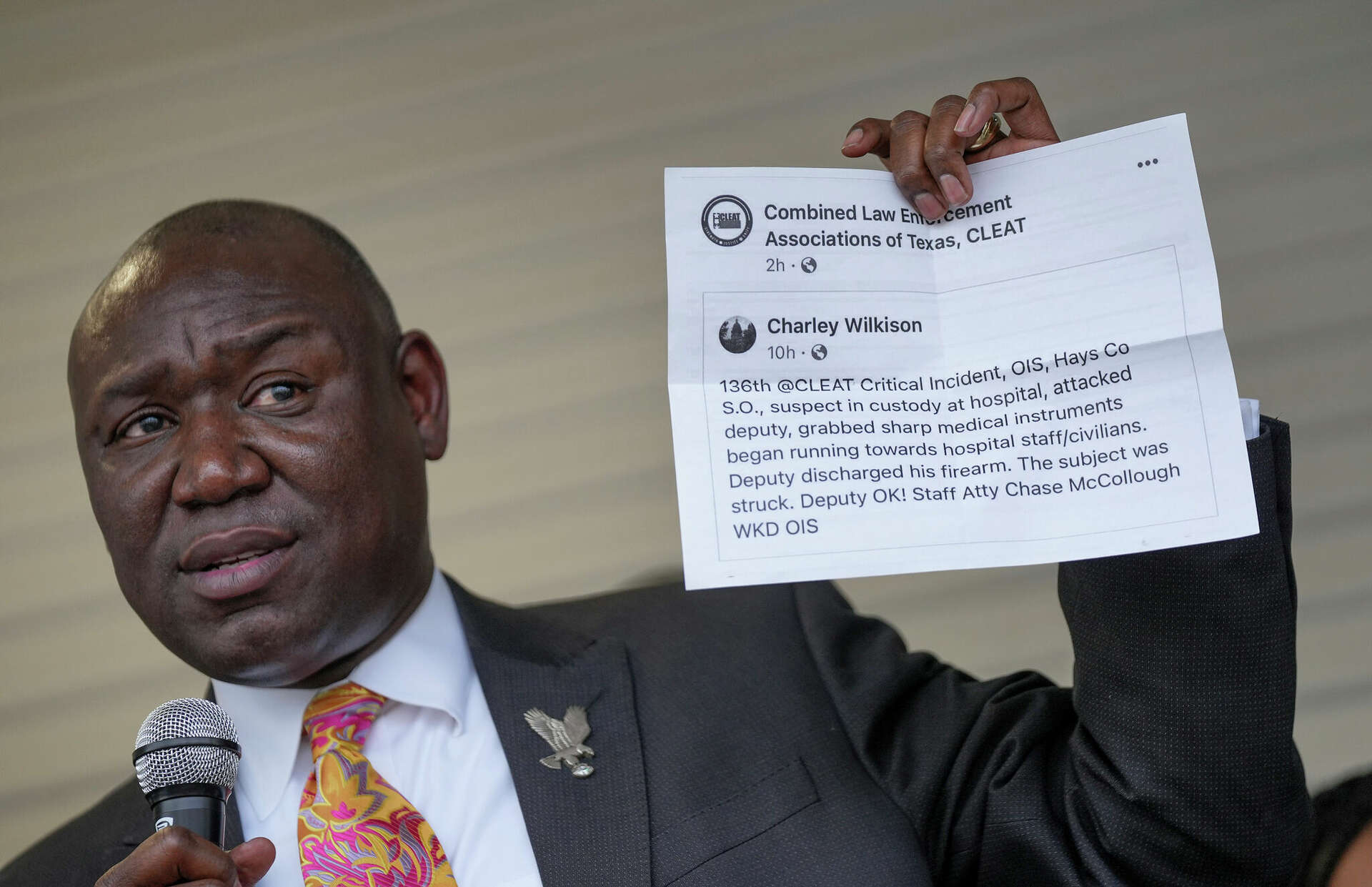 Ben Crump represents family of man killed by Hays County officer