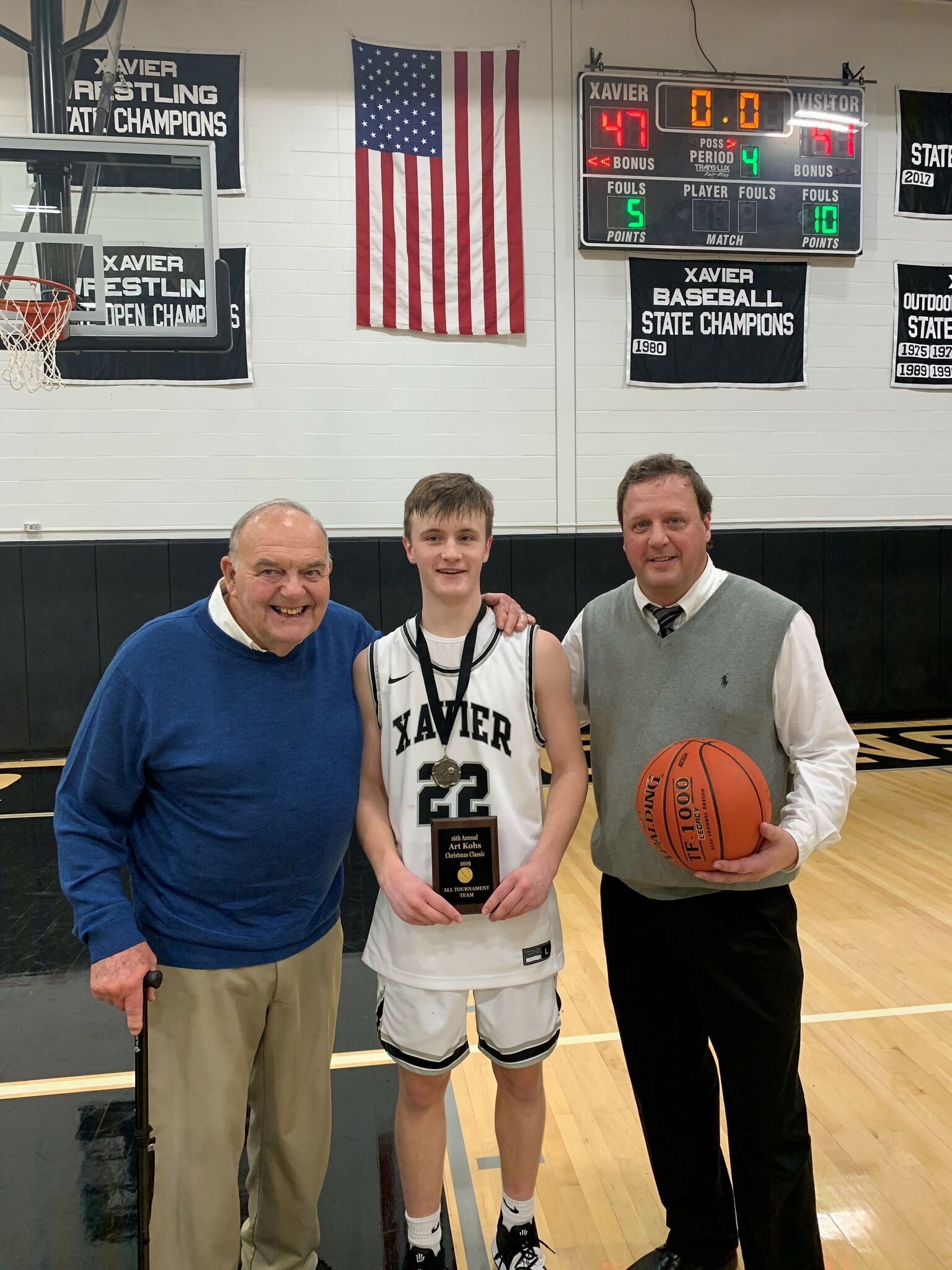 Xavier CT boys basketball Art Kohs tournament championship.