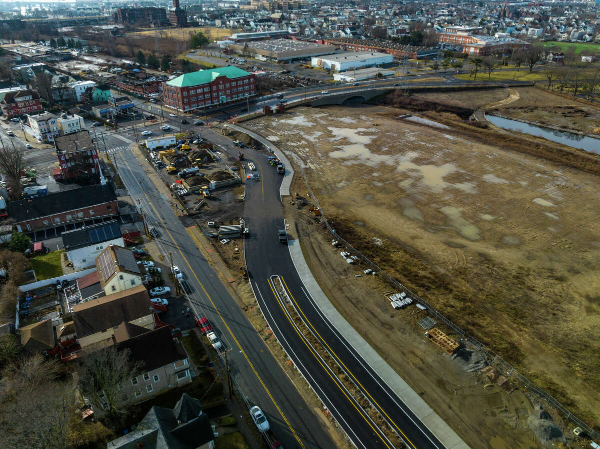 Road work extends Bridgeport's Seaview Ave at busy intersection