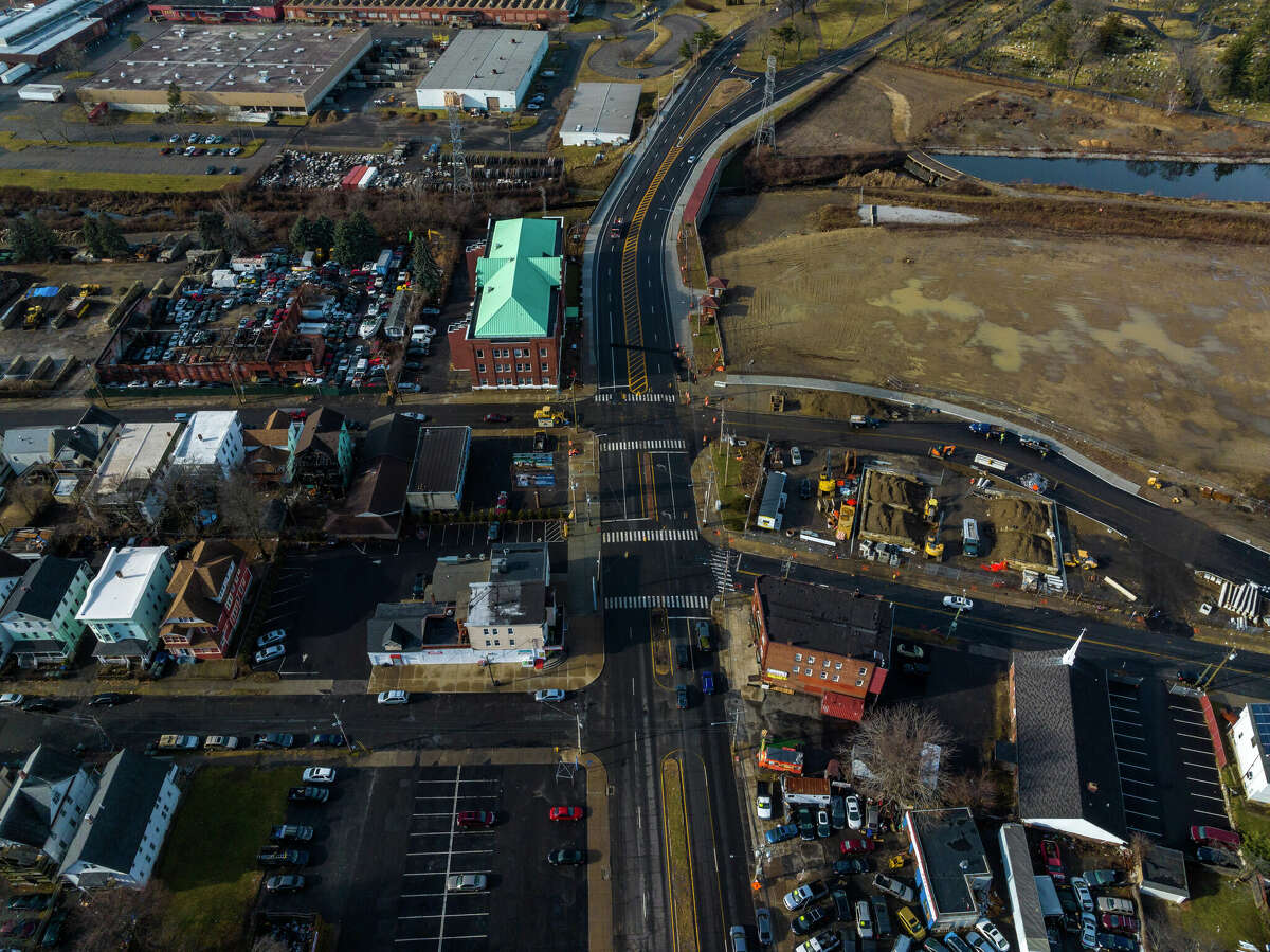 Road work extends Bridgeport's Seaview Ave at busy intersection