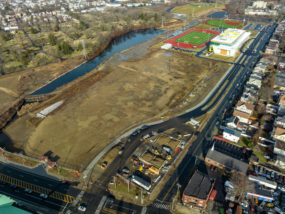 Road work extends Bridgeport's Seaview Ave at busy intersection