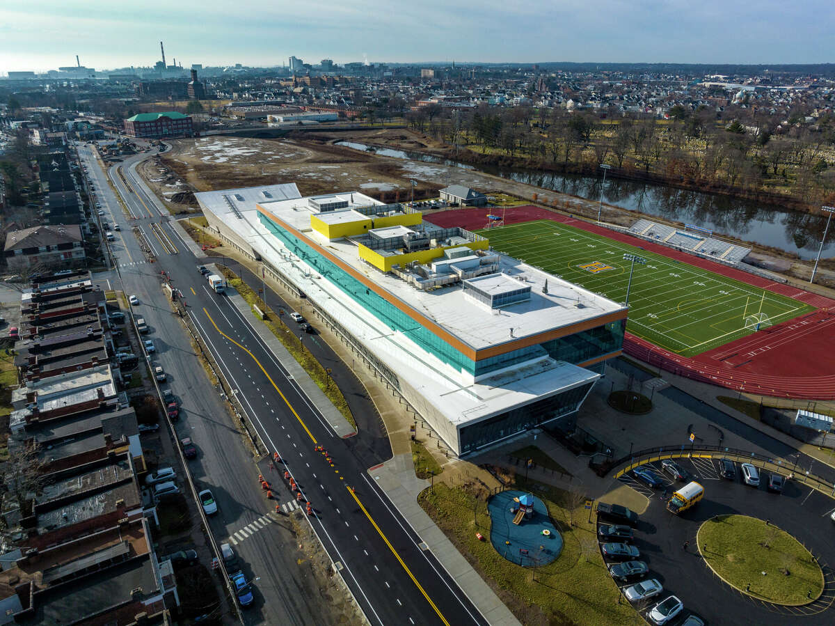 Road work extends Bridgeport's Seaview Ave at busy intersection