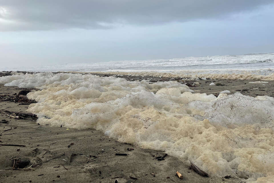 Why San Francisco's Ocean Beach is covered in 'snow'