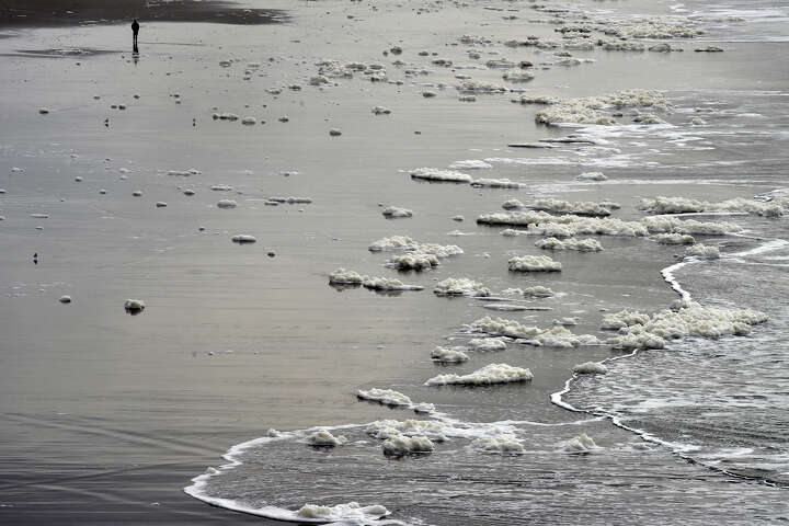 Why San Francisco's Ocean Beach is covered in 'snow'
