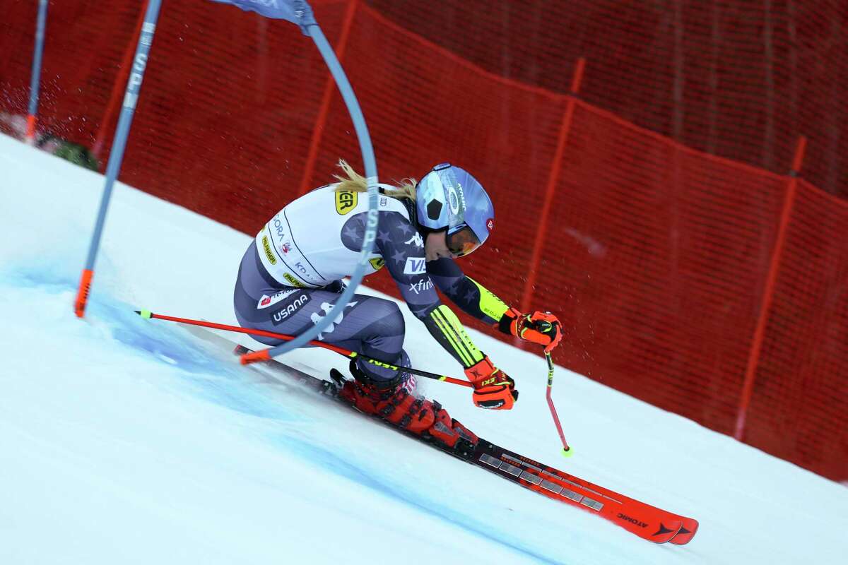 Mikaela Shiffrin emotional after matching Lindsey Vonn's record