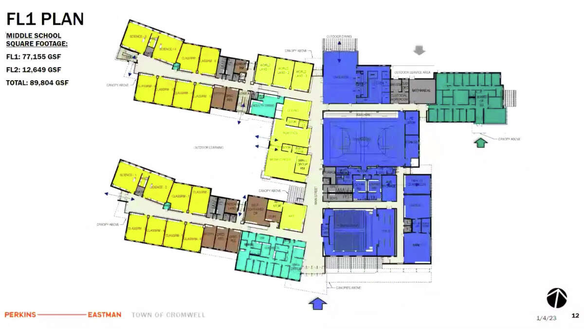 $56M Cromwell Middle School project, which includes outdoor classrooms ...