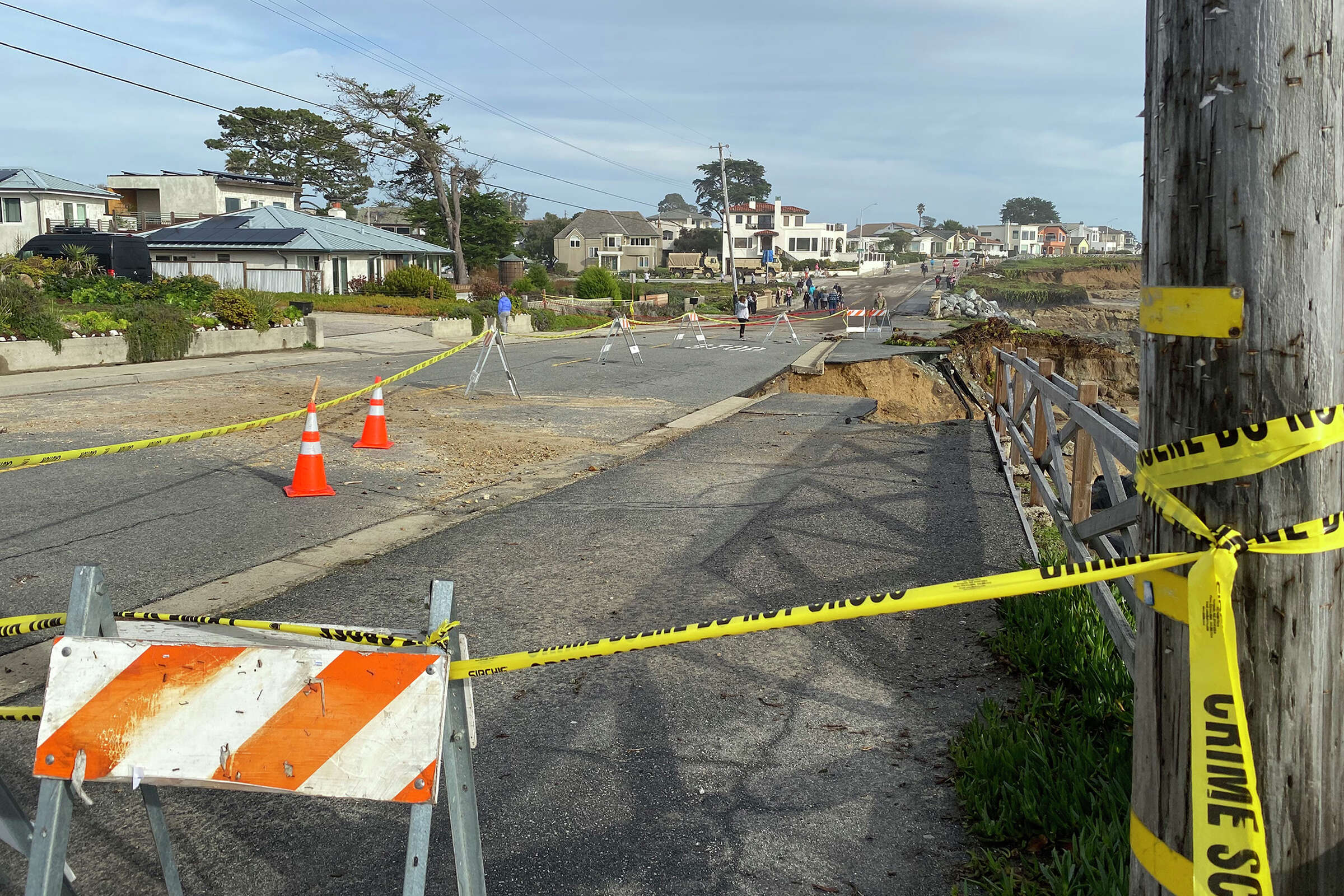Santa Cruz's West Cliff Drive further eroded by Calif. storm