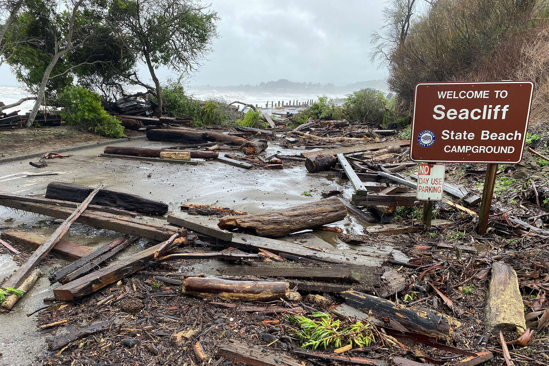Storm-caused damage goes beyond pier at Seacliff State Beach