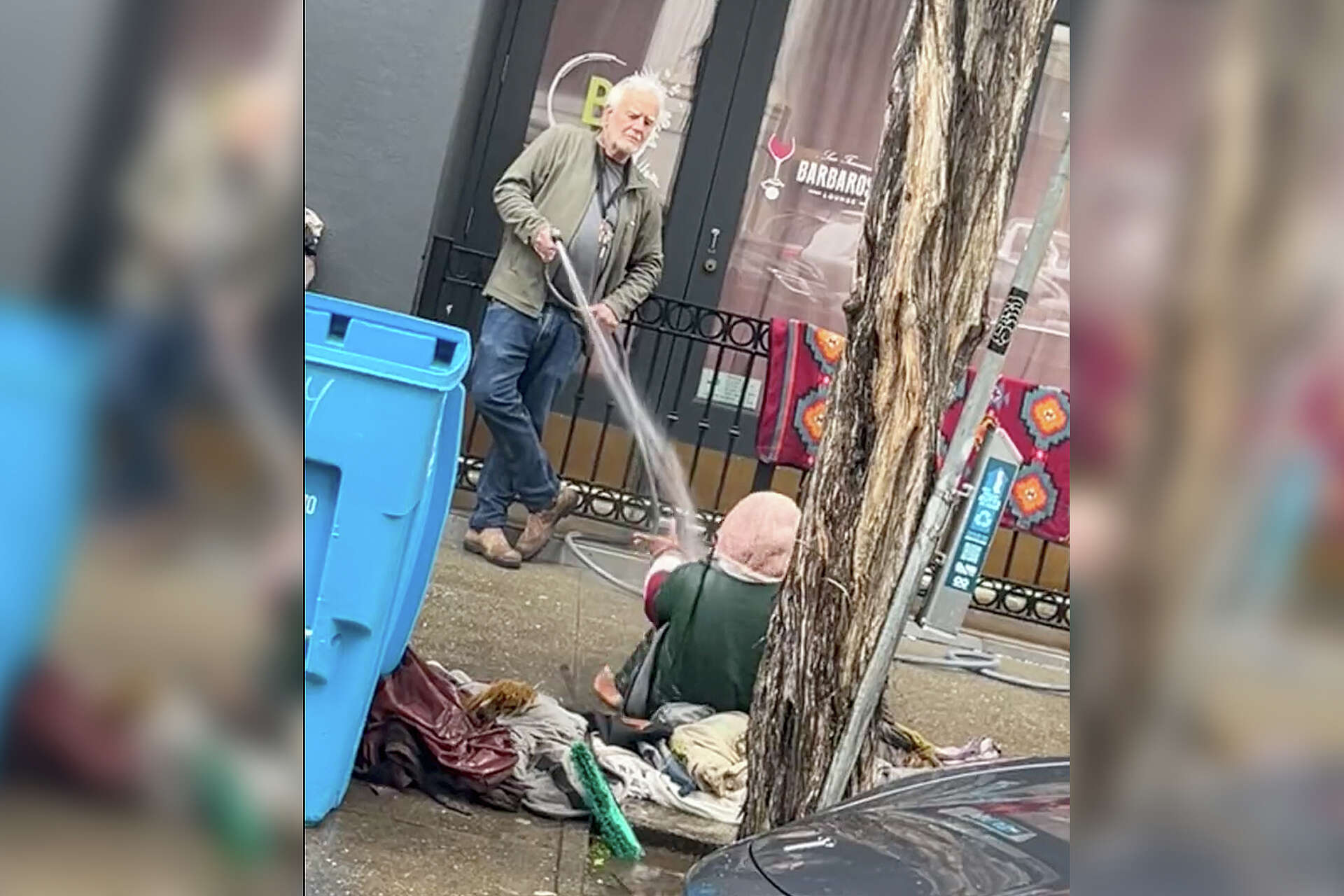 SF man who sprayed woman in video says he'd do it again