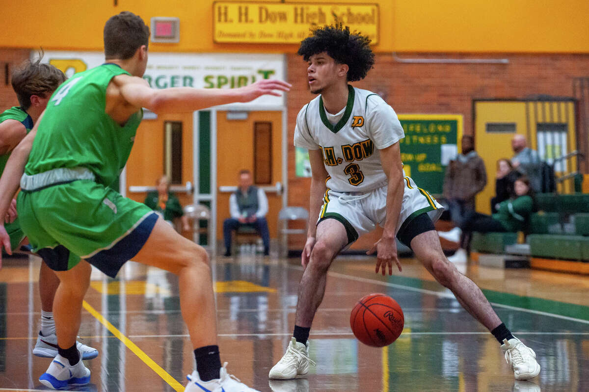PHOTOS: Dow charges against Lapeer in boys basketball