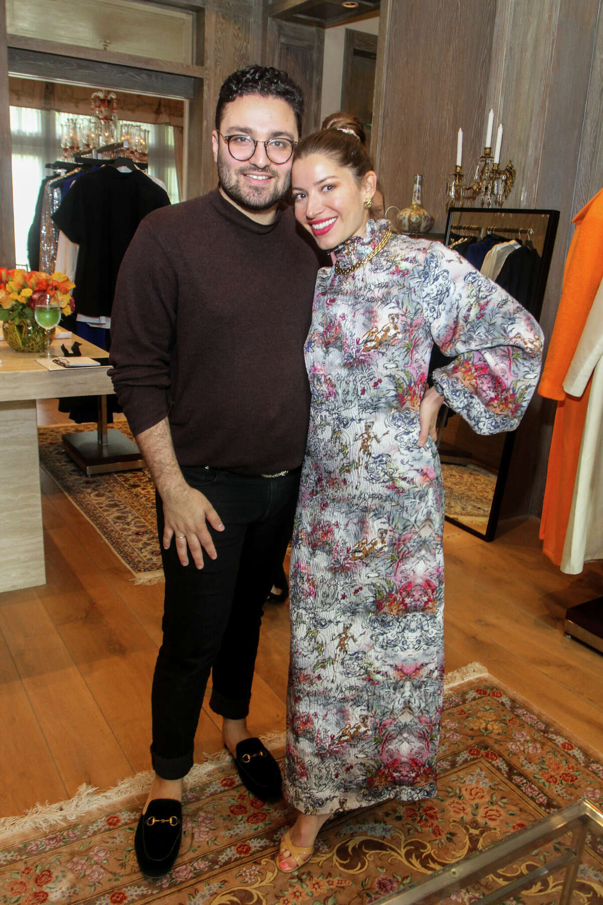 Two Golden Globe nominees wear gowns by Houston fashion designers