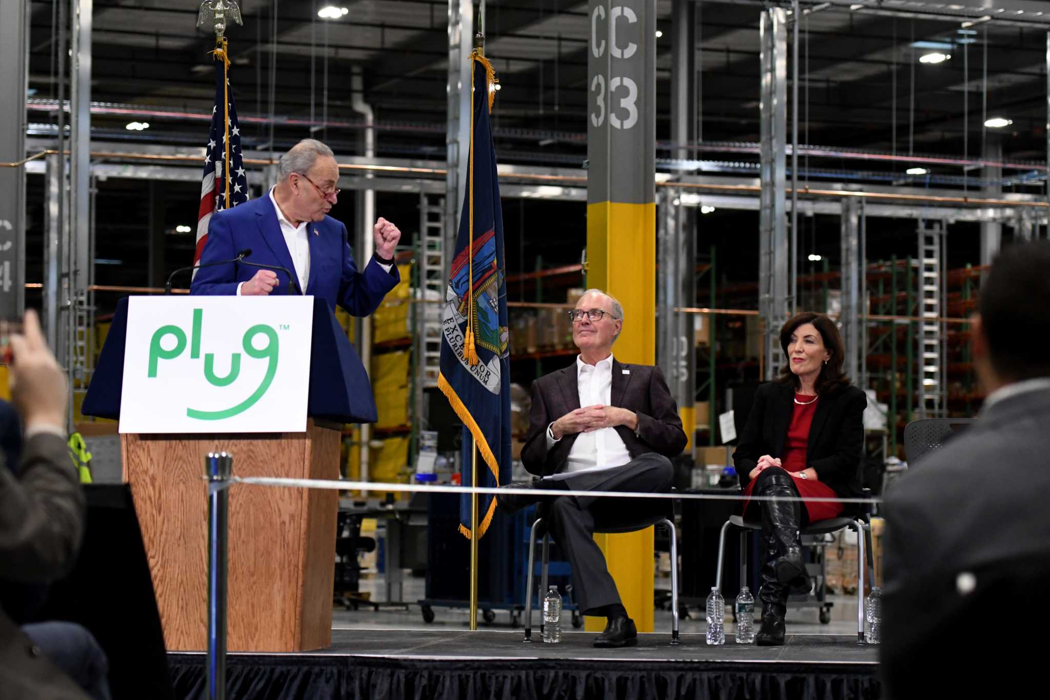 Schumer, Hochul attend Plug Power Slingerlands plant opening