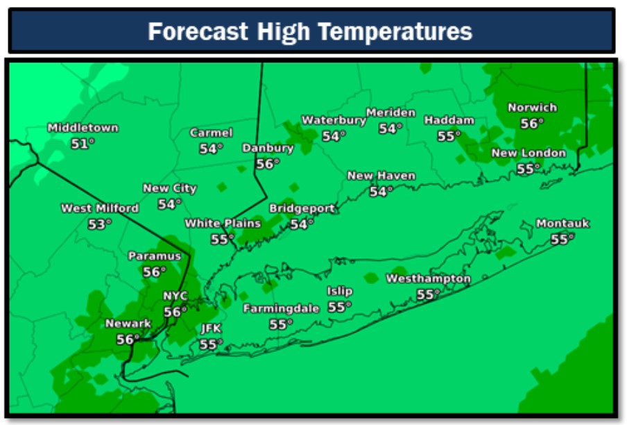 After near-record highs today in CT, colder weekend expected