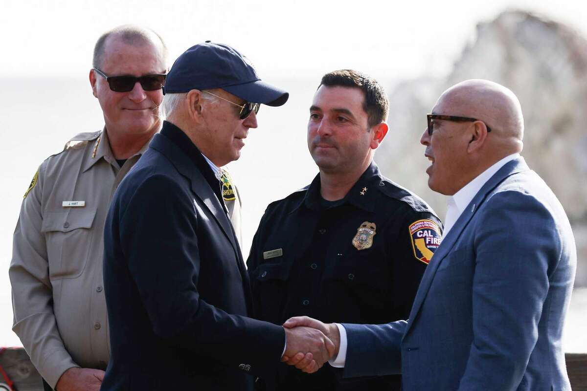 Joe Biden tours California's storm-ravaged Santa Clara and Santa Cruz