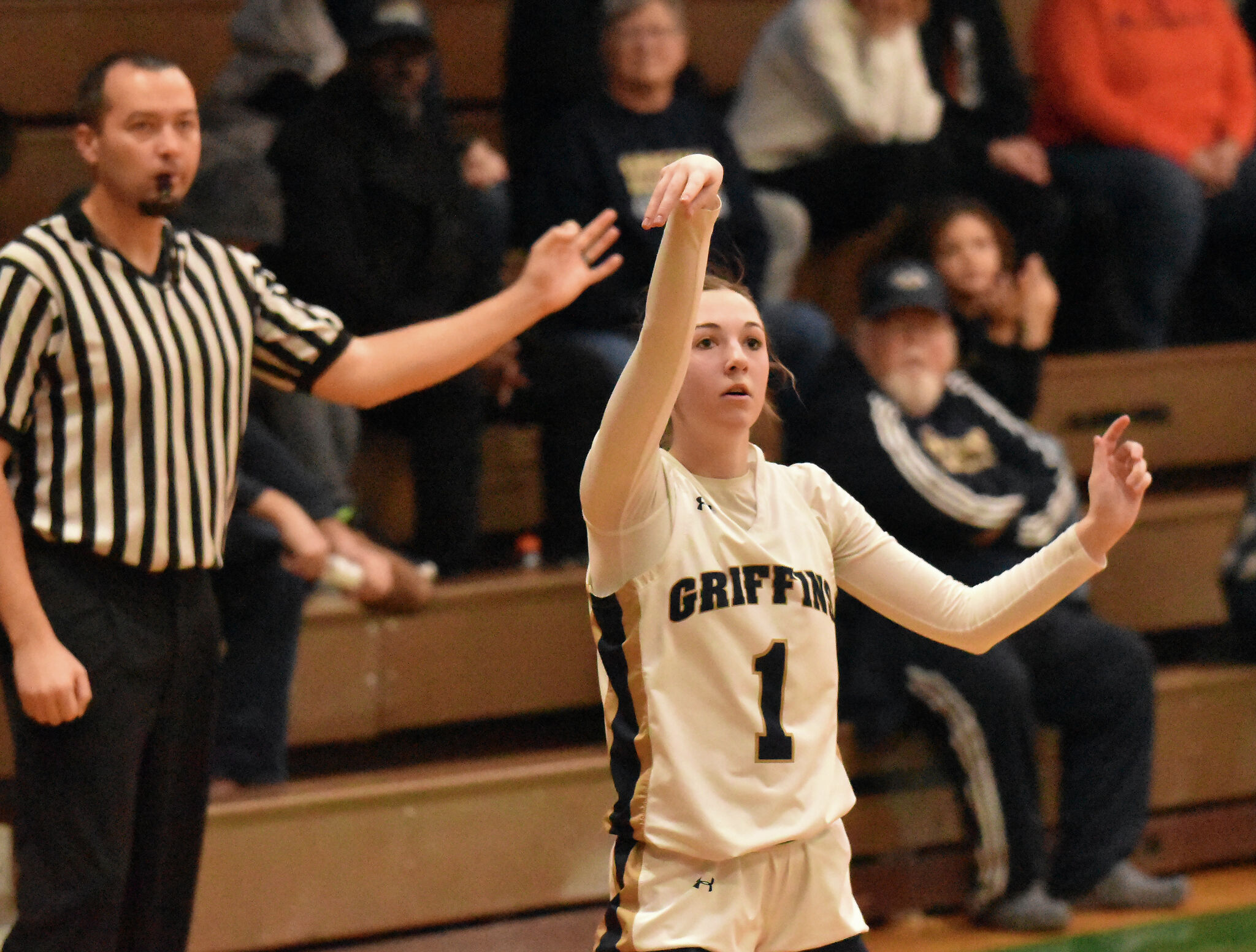 Mary Harkins breaks Father McGivney's 3-point record in rout