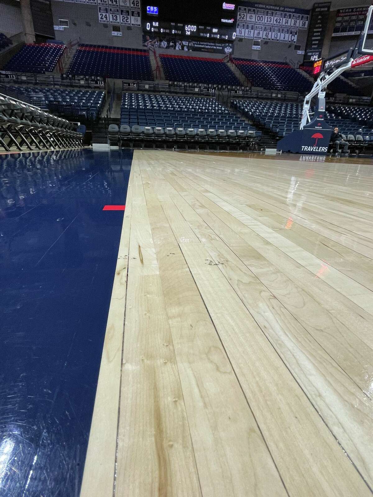 Behind UConn's plan to auction sections of Gampel Pavilion court