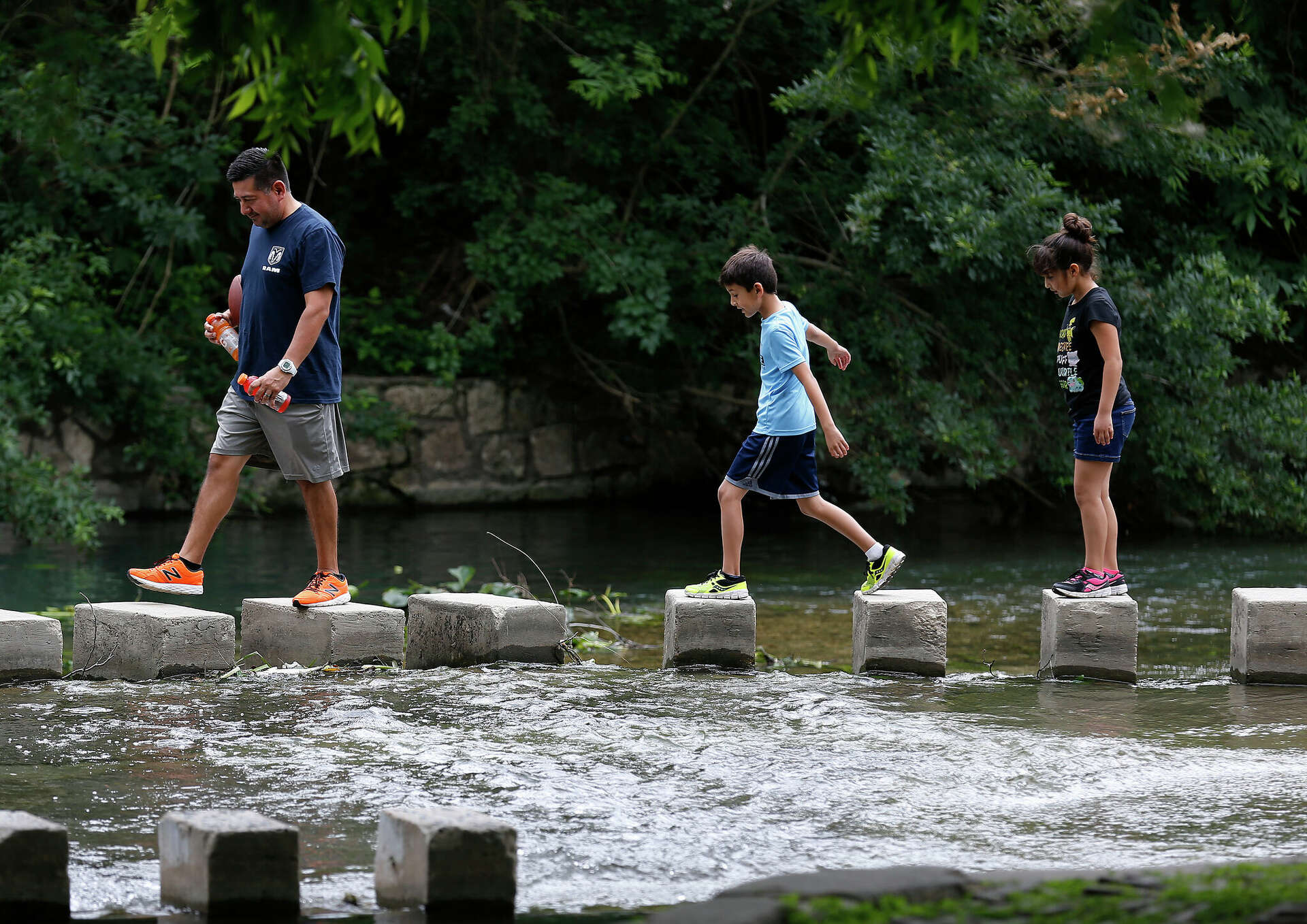 San Antonio low-water crossing a splashy rite of passage