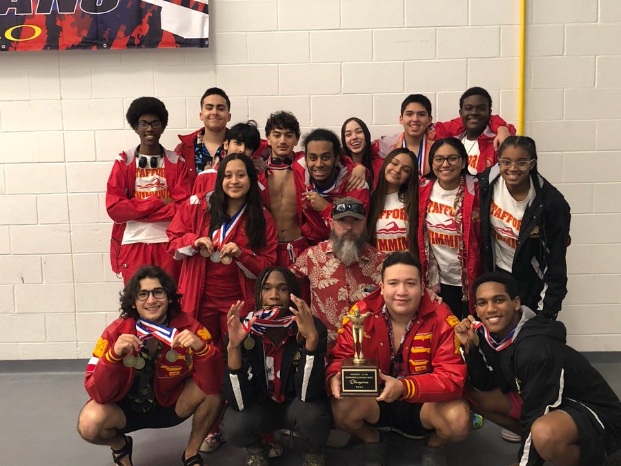 Iowa Colony, Stafford swim to first District 11-4A titles