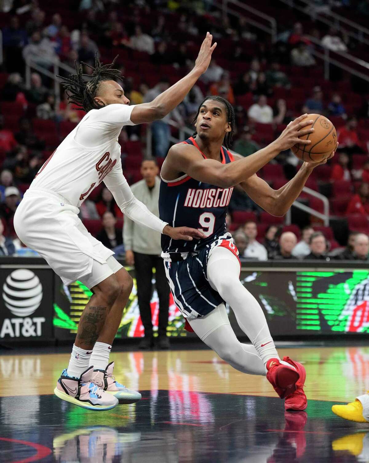 Josh Christopher fills in for a Rockets team short of point guards