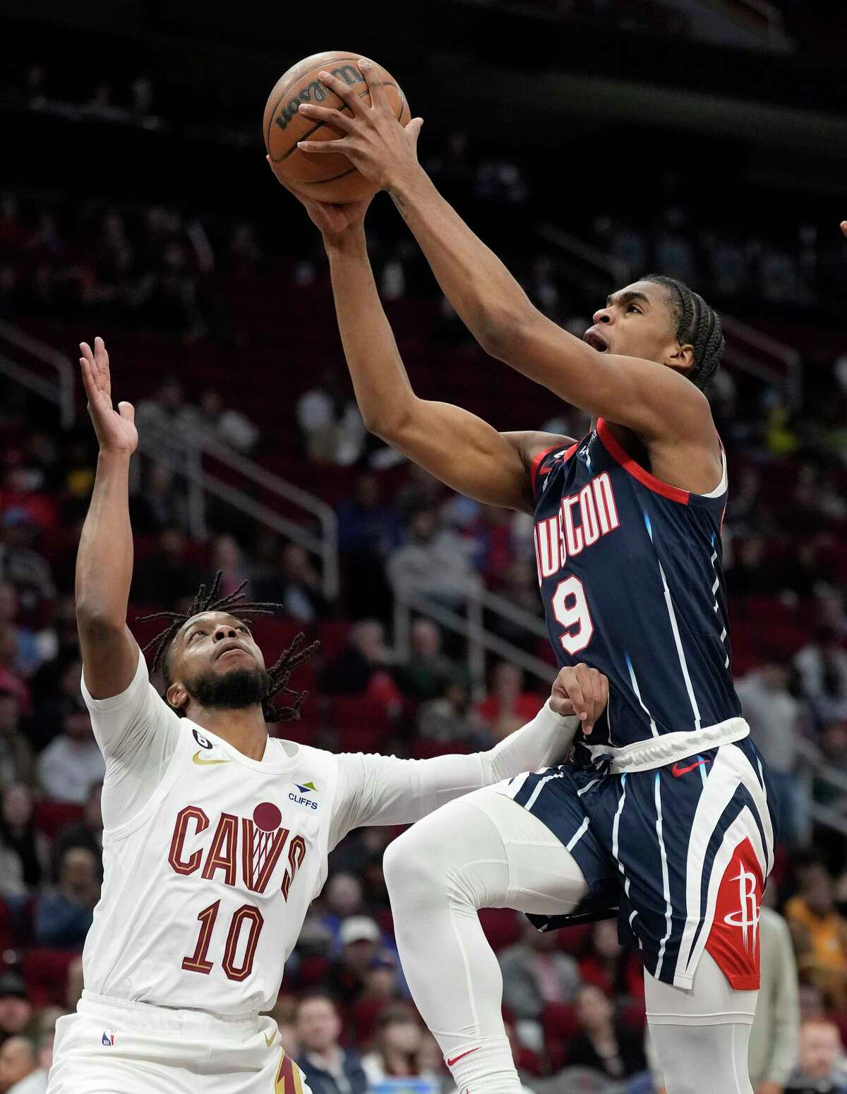 Josh Christopher fills in for a Rockets team short of point guards