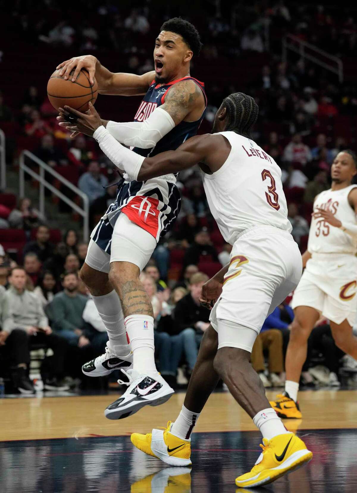 Josh Christopher fills in for a Rockets team short of point guards