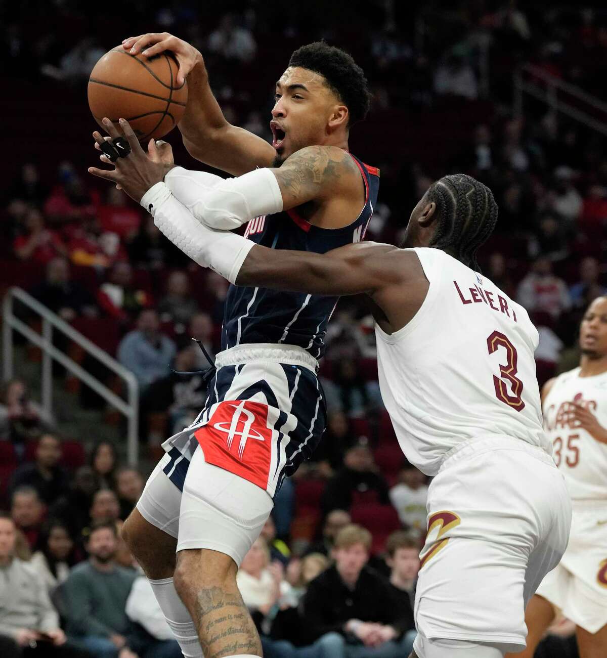 Josh Christopher fills in for a Rockets team short of point guards