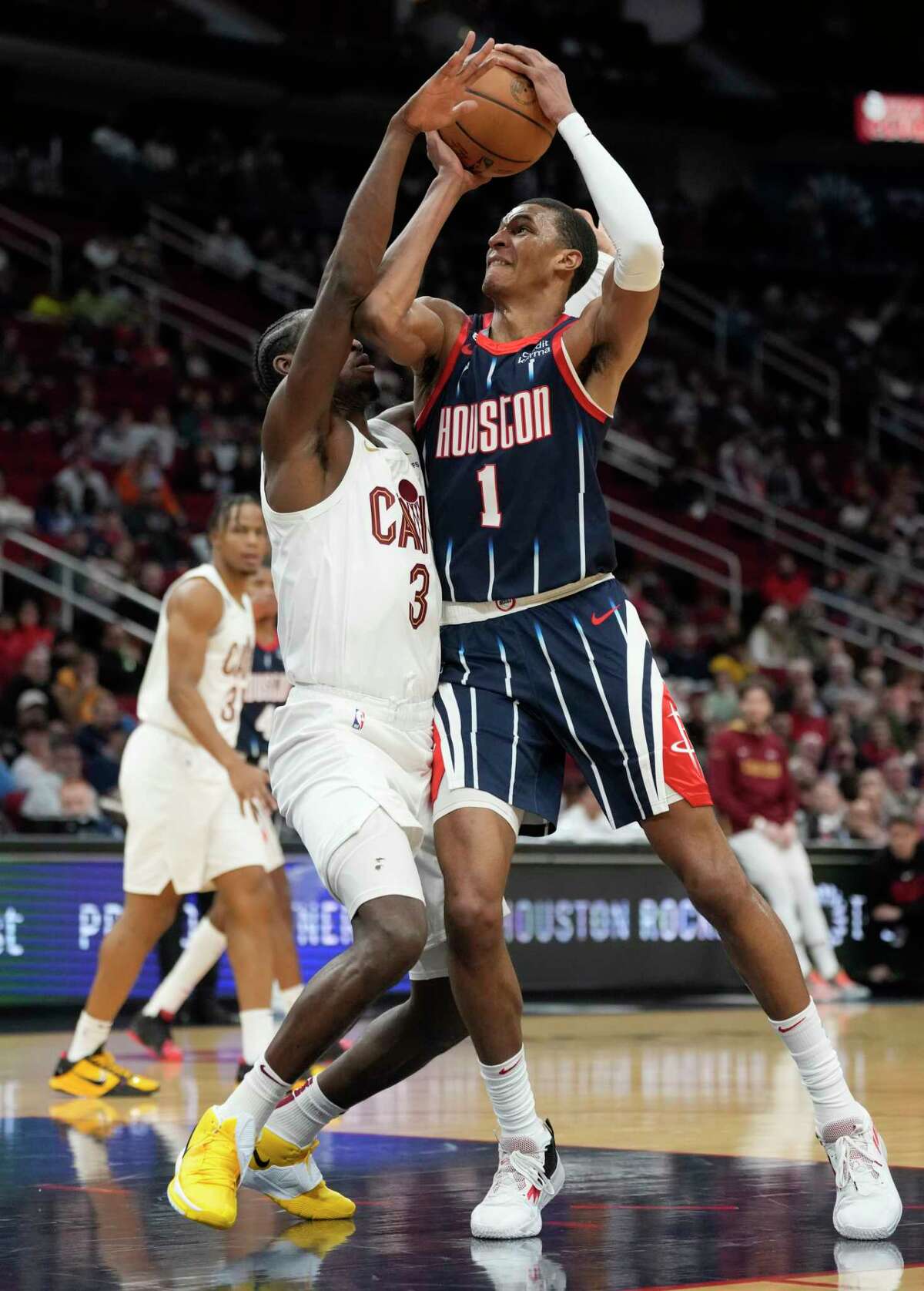 Josh Christopher fills in for a Rockets team short of point guards