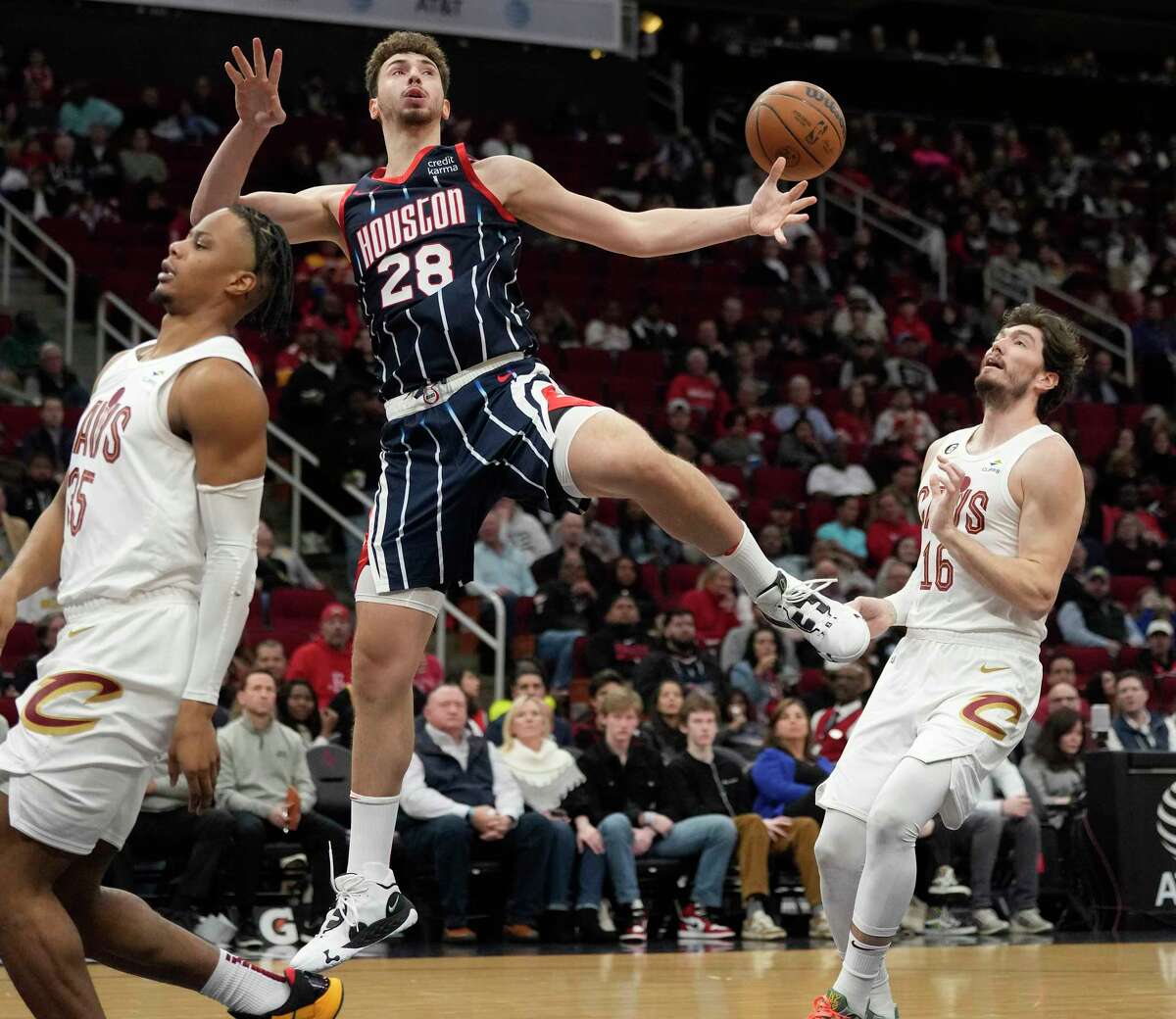 Josh Christopher fills in for a Rockets team short of point guards