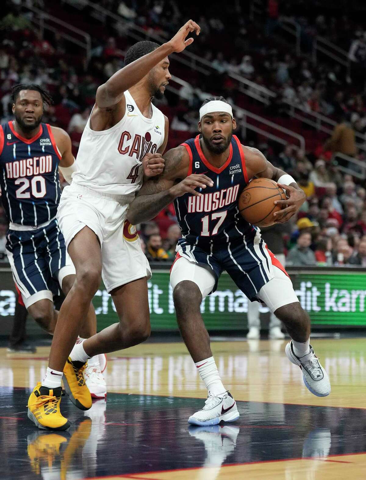 Josh Christopher fills in for a Rockets team short of point guards