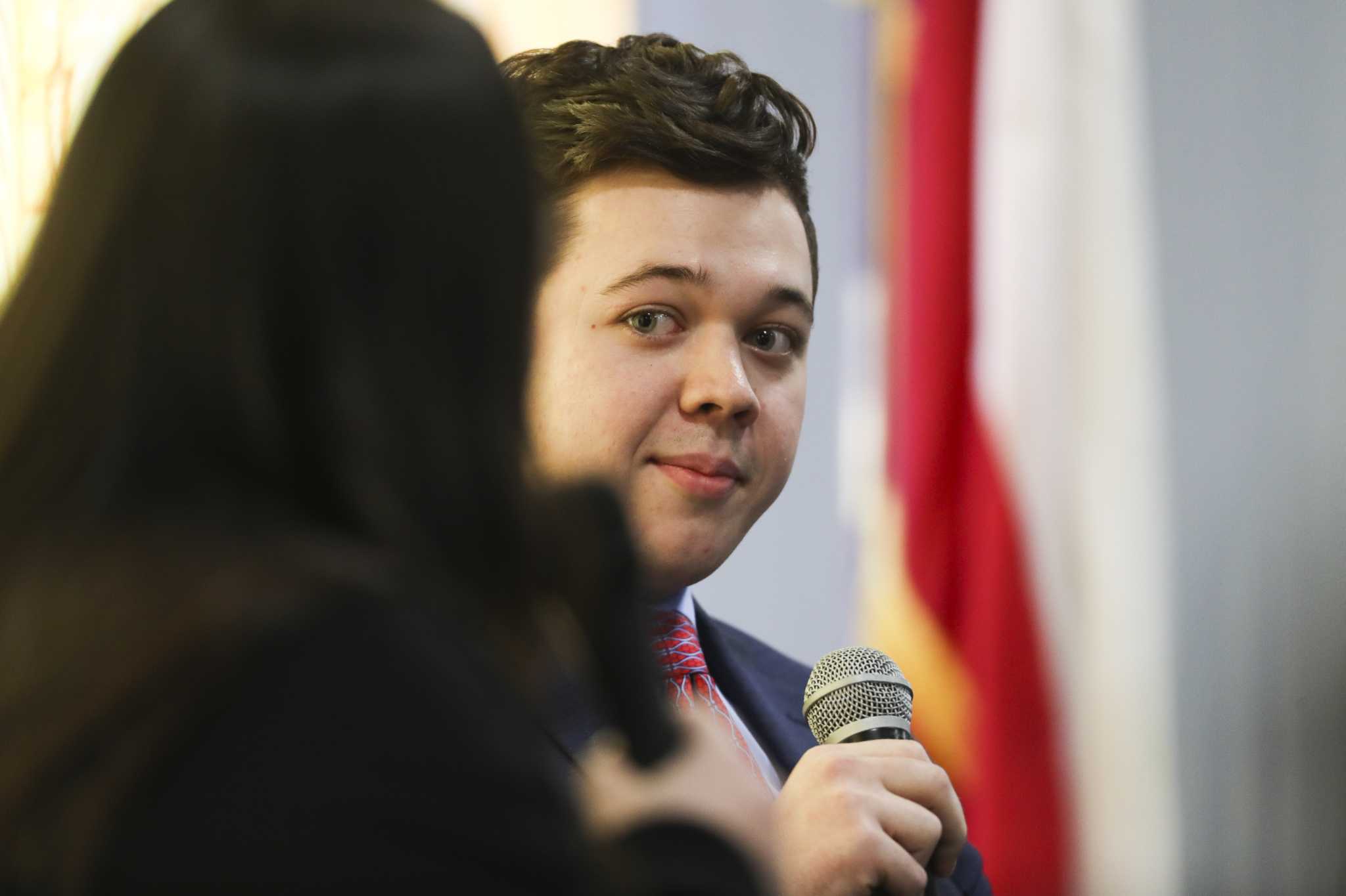 Rittenhouse, speakers air grievances at Conroe rally