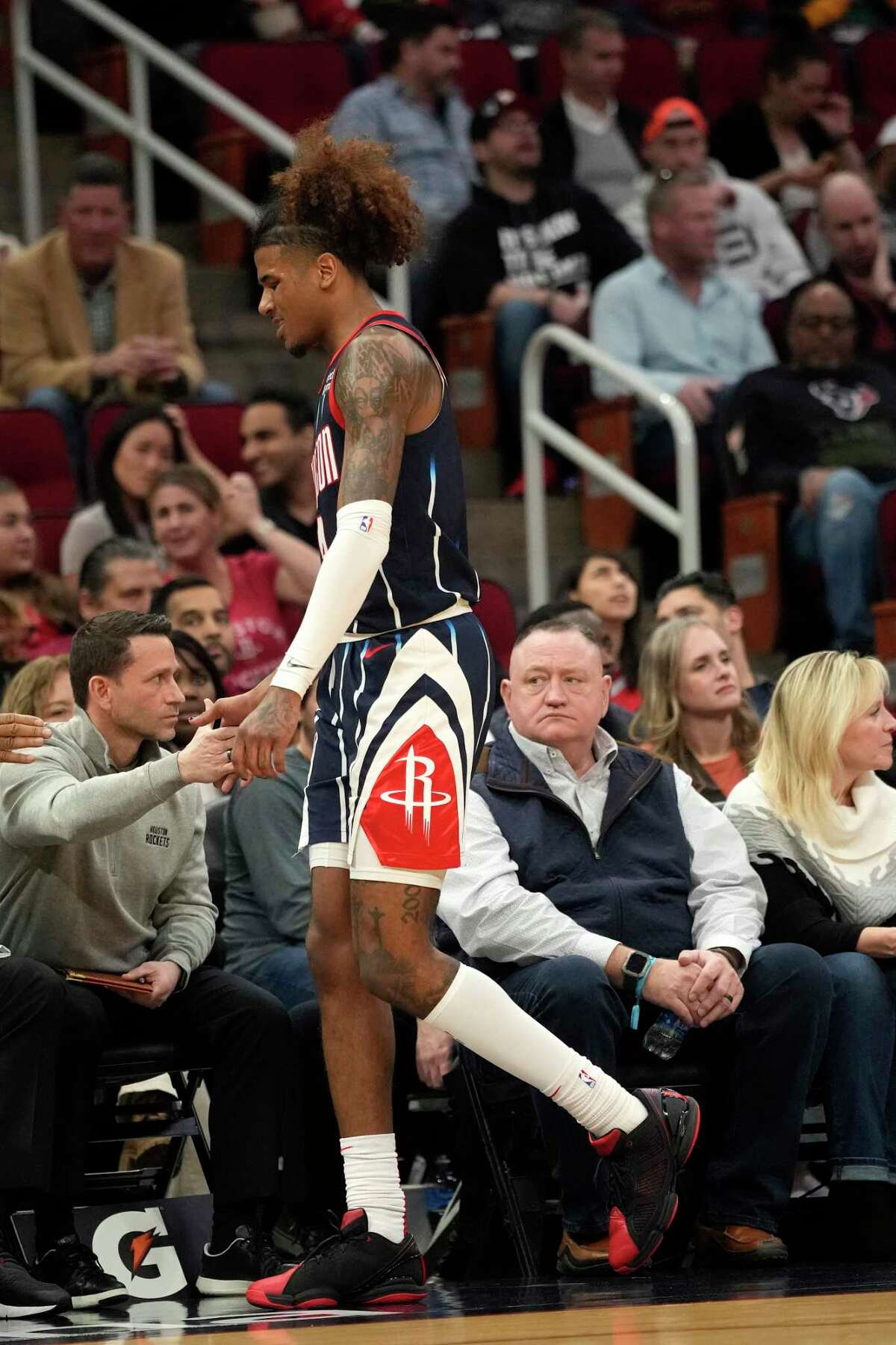 Josh Christopher fills in for a Rockets team short of point guards