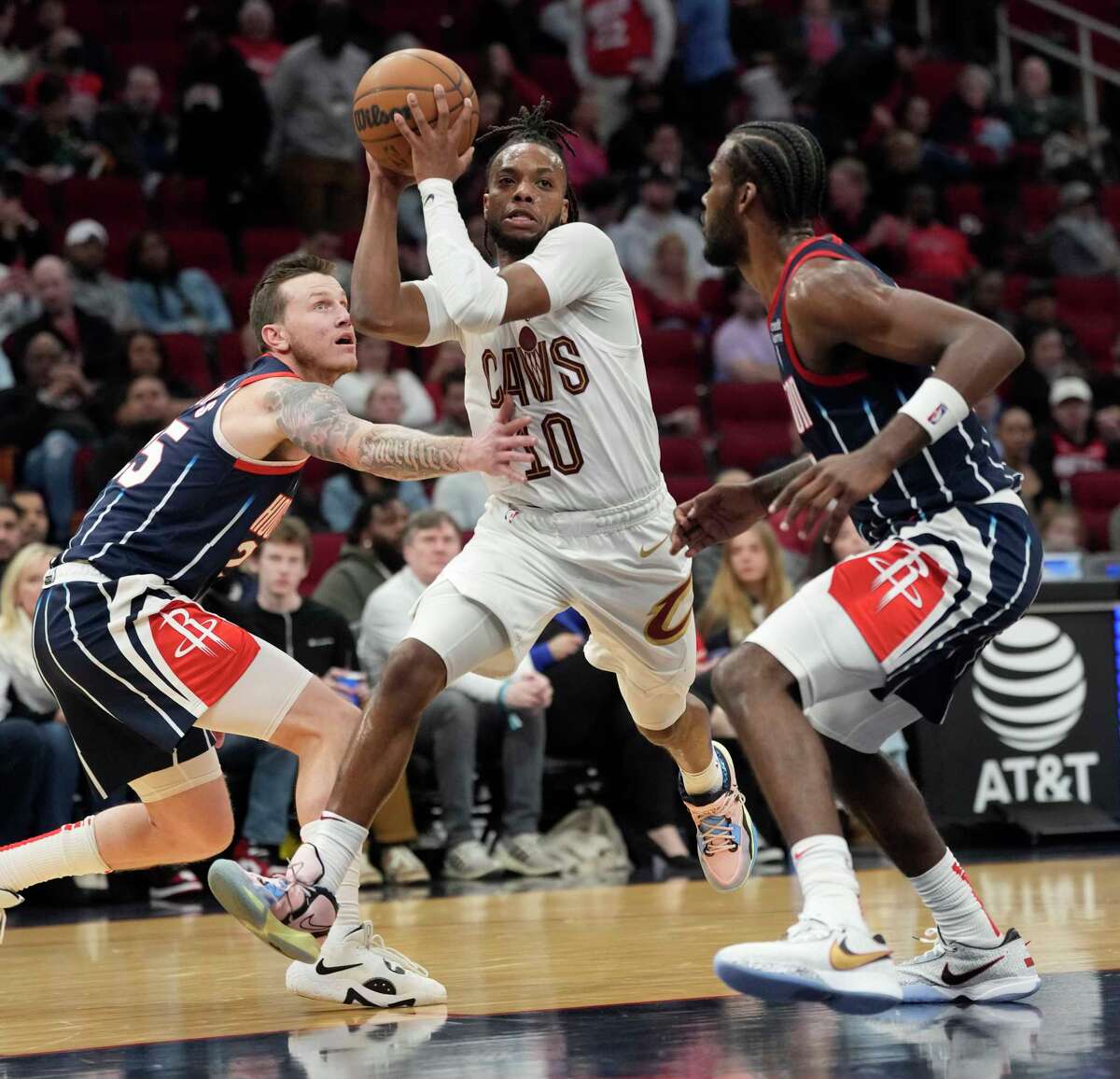 Josh Christopher fills in for a Rockets team short of point guards