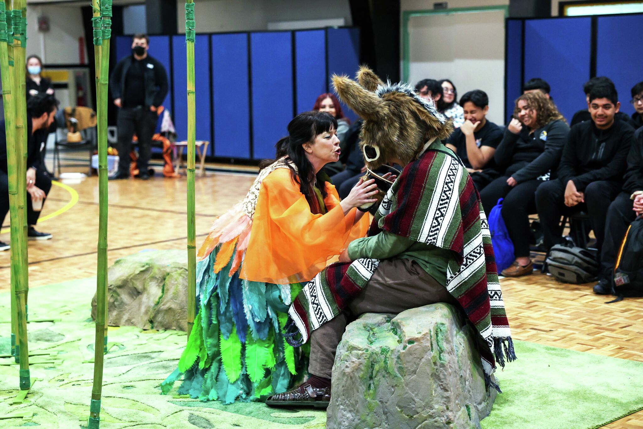 Nolan Ryan students cheer Alley Theatre's Shakespearean performance