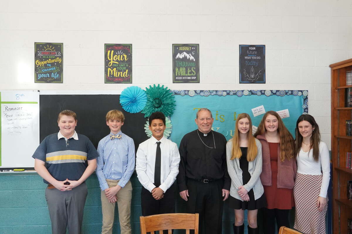 Bishop of the Catholic Diocese of Saginaw visits Harbor Beach