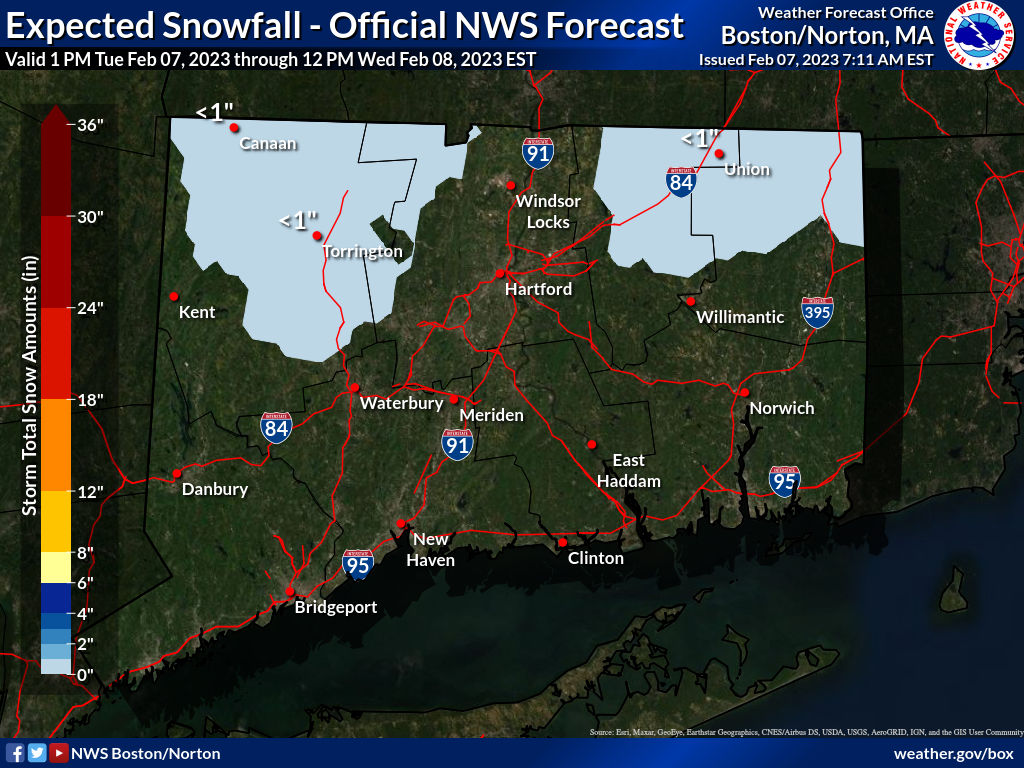 NWS: Snow, sleet and freezing rain possible in parts of CT tonight